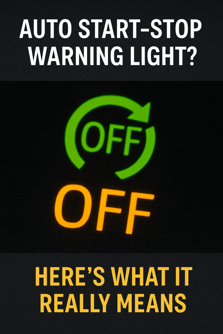 Auto Start-Stop Warning Light Meaning and Fix - Zonesso